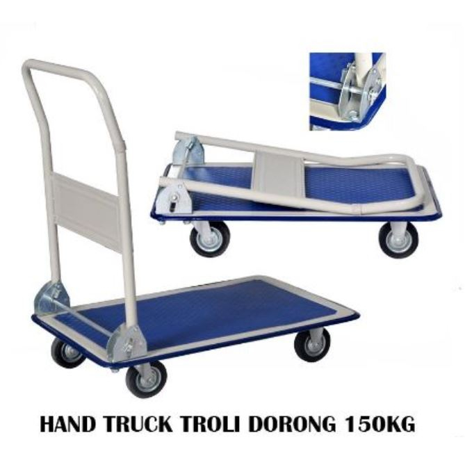 Hand Truck Folding Goods Trolley Iron Model 150 Kg Reaim Multi-purpose ...