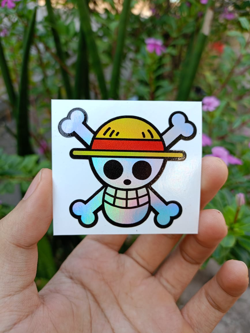 HP One Piece Hologram Logo Sticker size 5.6 cm cellphone case sticker ...