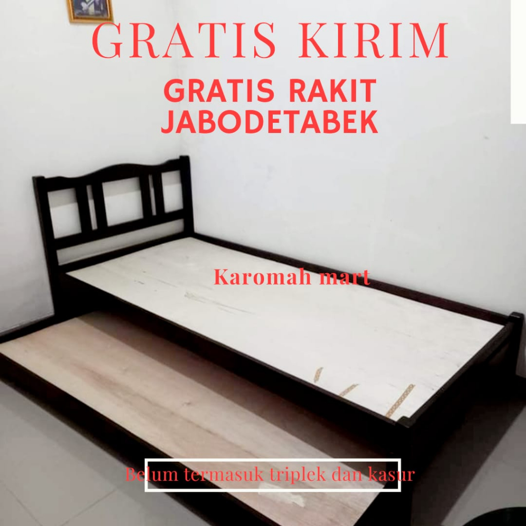 KAYU Wooden single Sliding Bed - 2-tier Bunkbed Bunkbed single Bed With ...