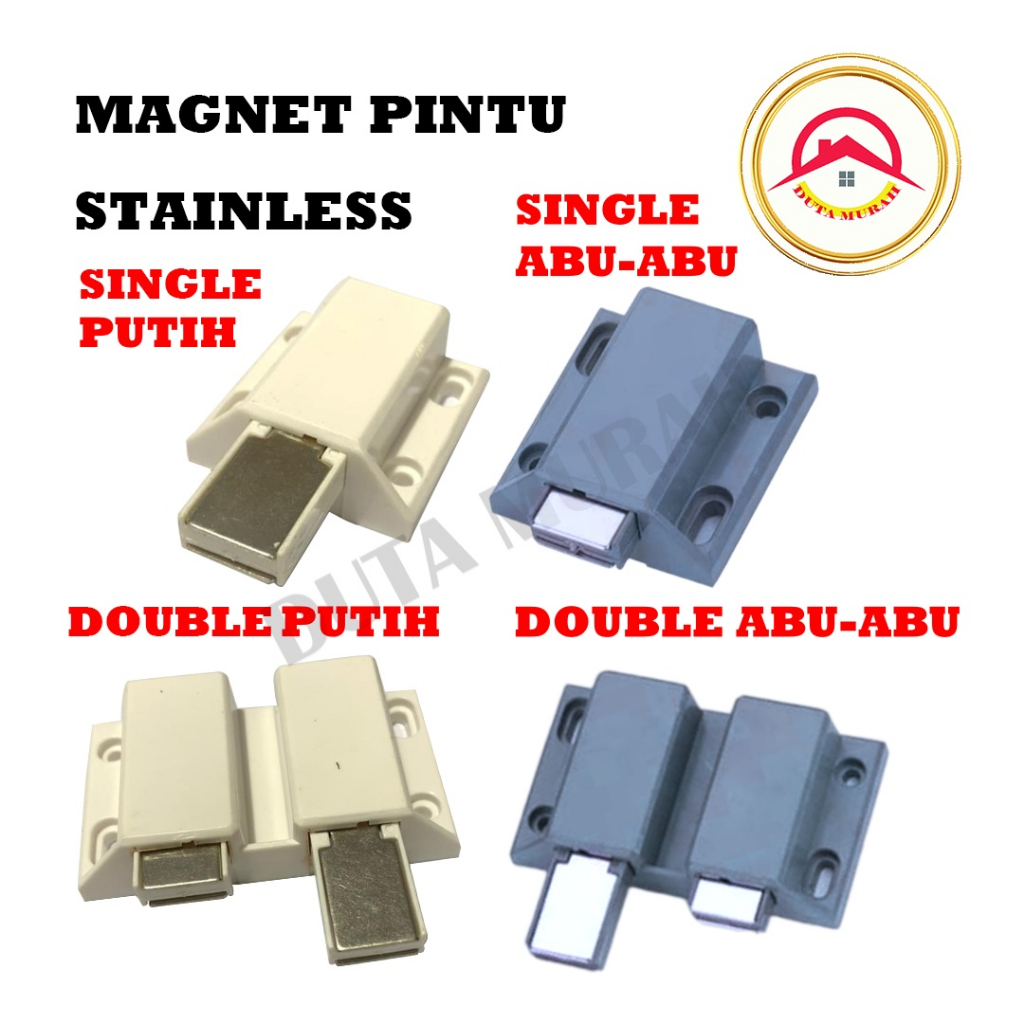 SS Glass Door Magnet Lock Hinge / Double Magnet / Single Push Open ...