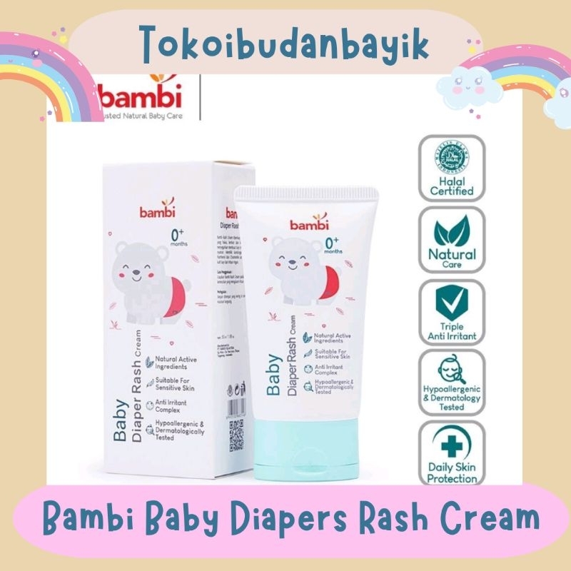 Bambi Baby DIAPERS Rash Cream 50ml | Shopee Singapore