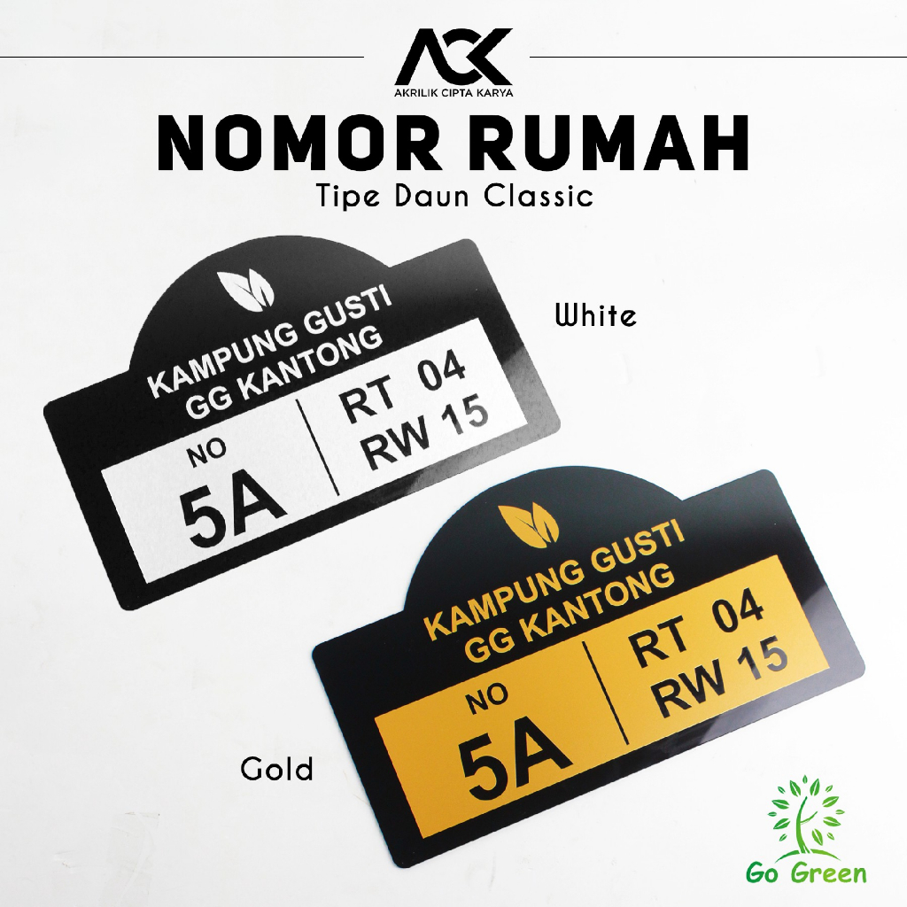 Classic Leaf House Number / House Number / Address Board / House Block ...