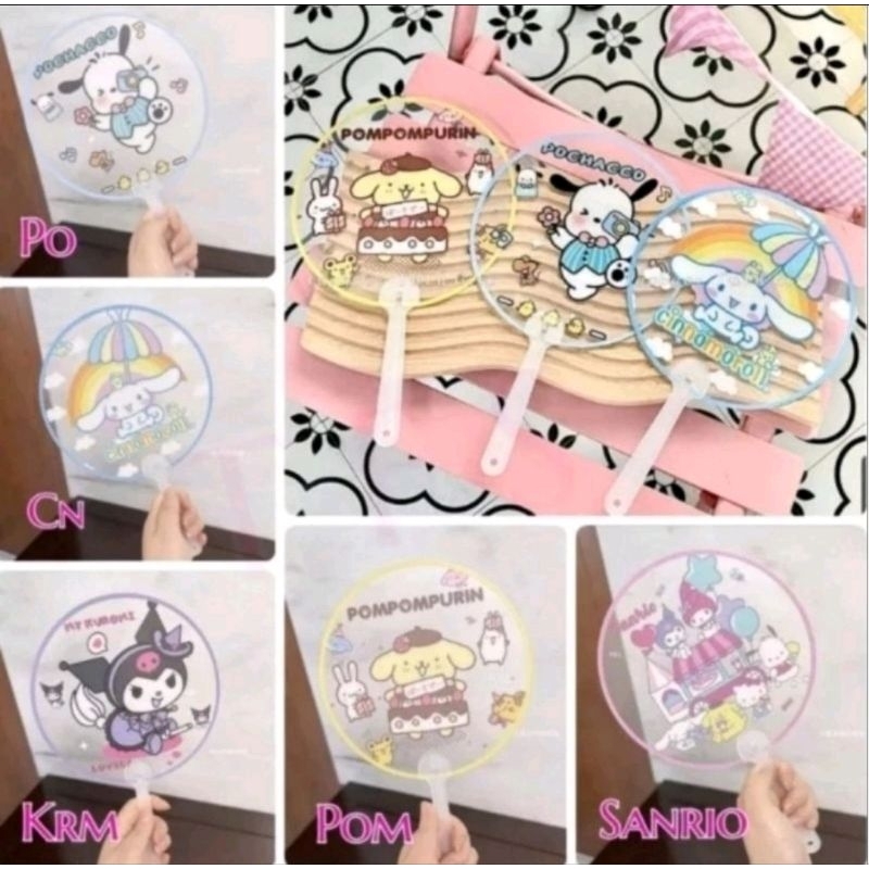 Kuromi My Melody Cinnamoroll Hello Kitty Pochacco Pompompurin round ...