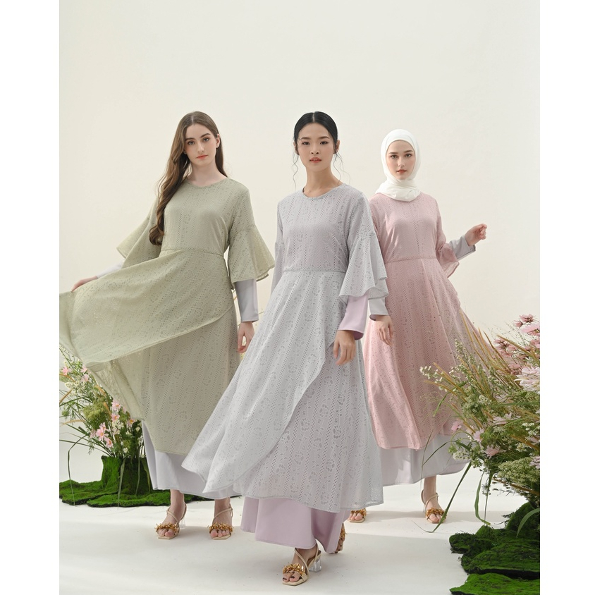 Dawnblissco - WAFFA Dress/Gamis Raya Collection (Outer + Inner Dress ...