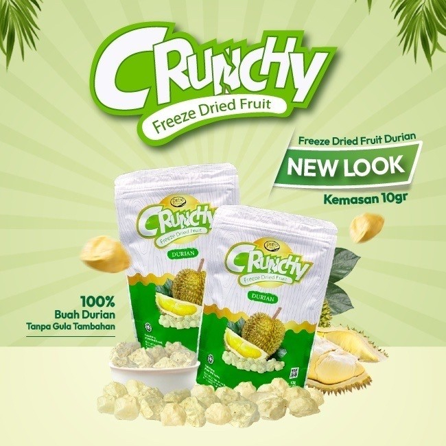 Petro Food Freeze Dried Fruit Crunchy Durian 20gr Dried Fruit Chips ...