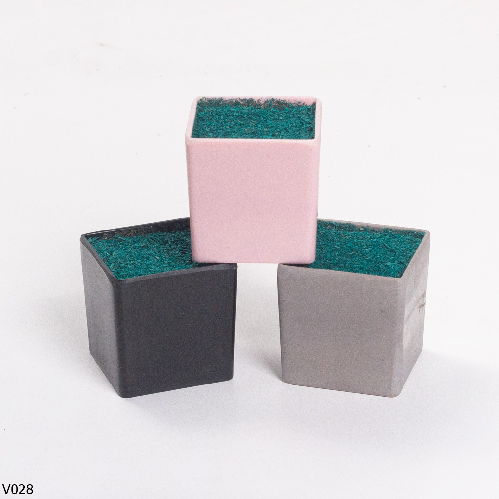 Square Melamine Flower Vase V028 (Foam+Mud) | Shopee Singapore
