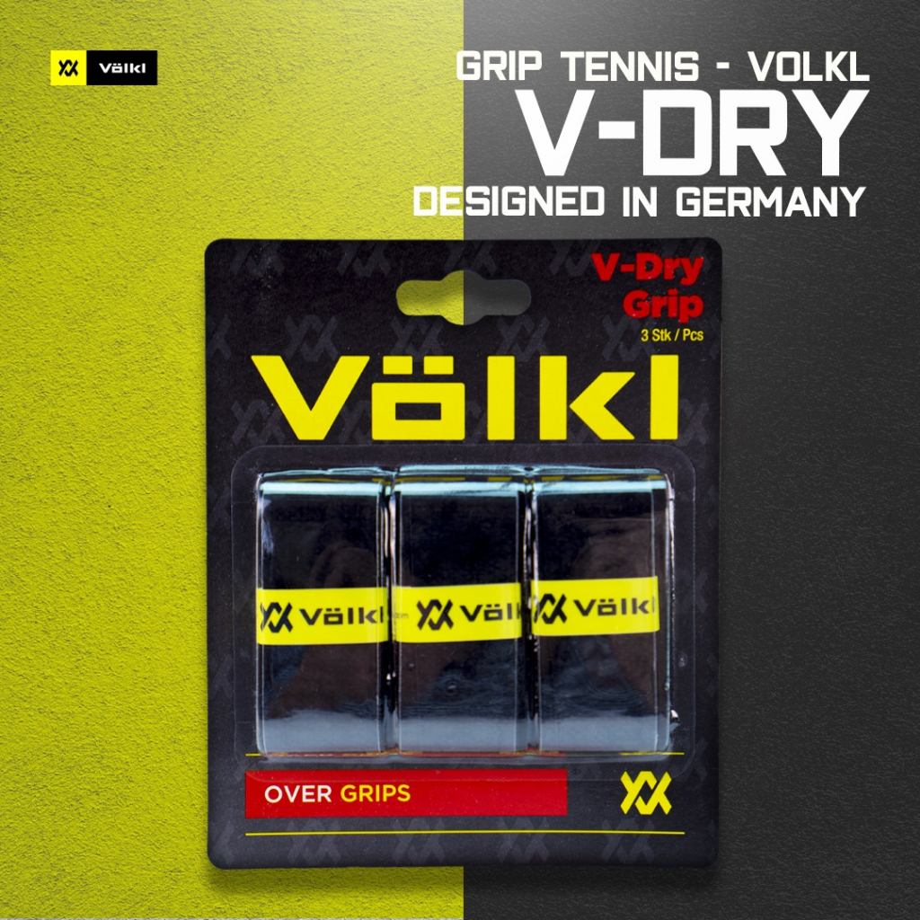 Volkl V Dry Grip Overgrip Tennis Racket Grip, 3 Pieces, Original ...