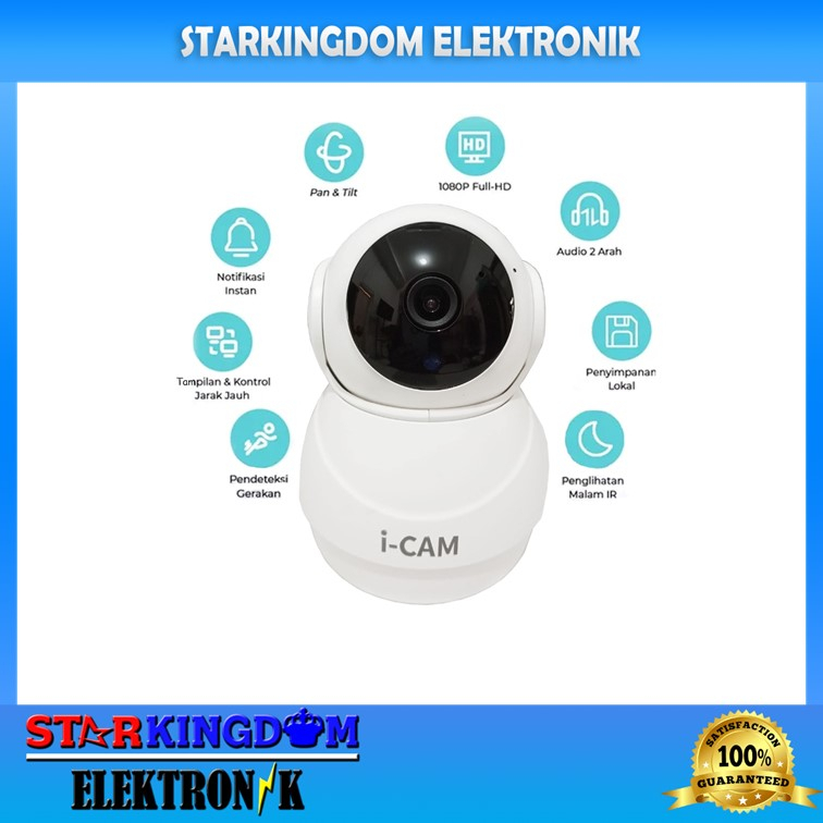 Yi Iot iCam Dome Guard 1080p Pan Tilt Zone Ipcam Ip Camera Indoor Dual ...
