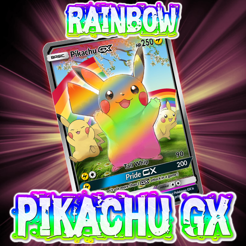 Pokemon TCG HOLOGRAM ENGLISH VERSION CARD (GX) - PIKA RAINBOW | Shopee ...