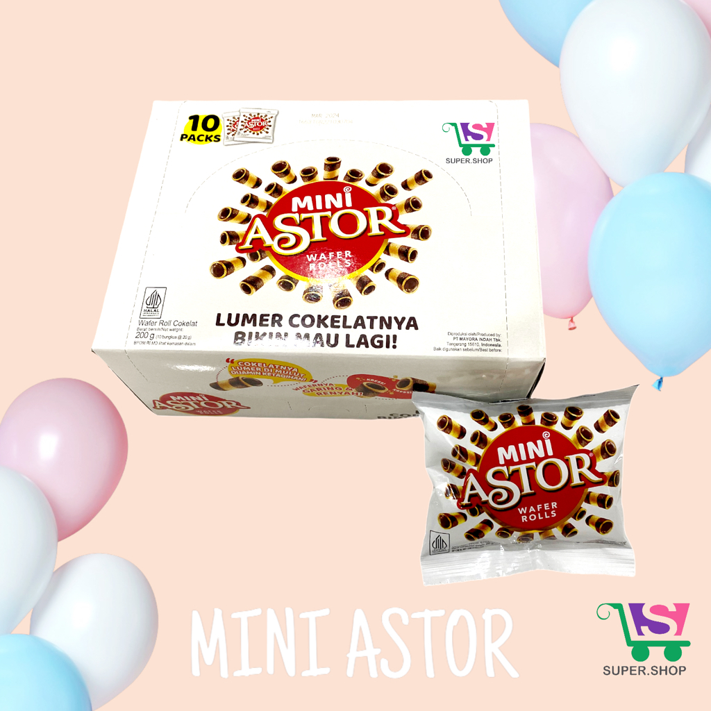 Mini Astor Wafer Roll Chocolate BOX (10 Packs) | Shopee Singapore