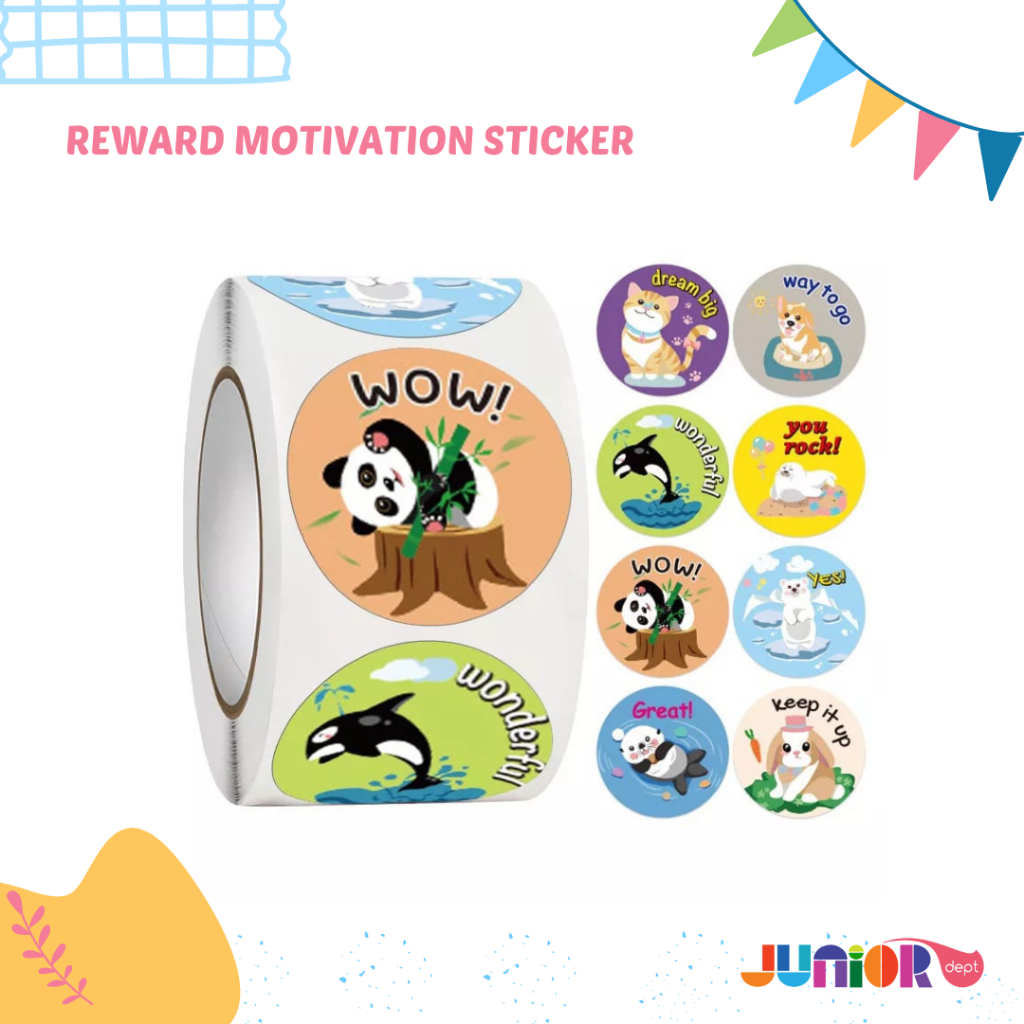 Reward Motivation Sticker / Roll Sticker Label / Cute Sticker | Shopee ...