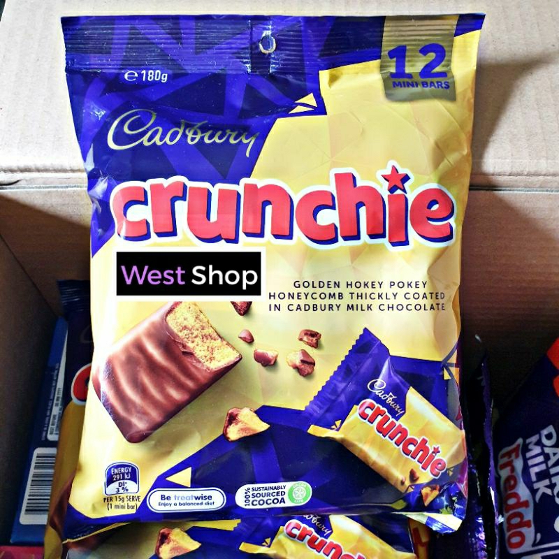 Cadbury Crunchie Chocolate Sharepack 12 pcs Australian Cadbury ...