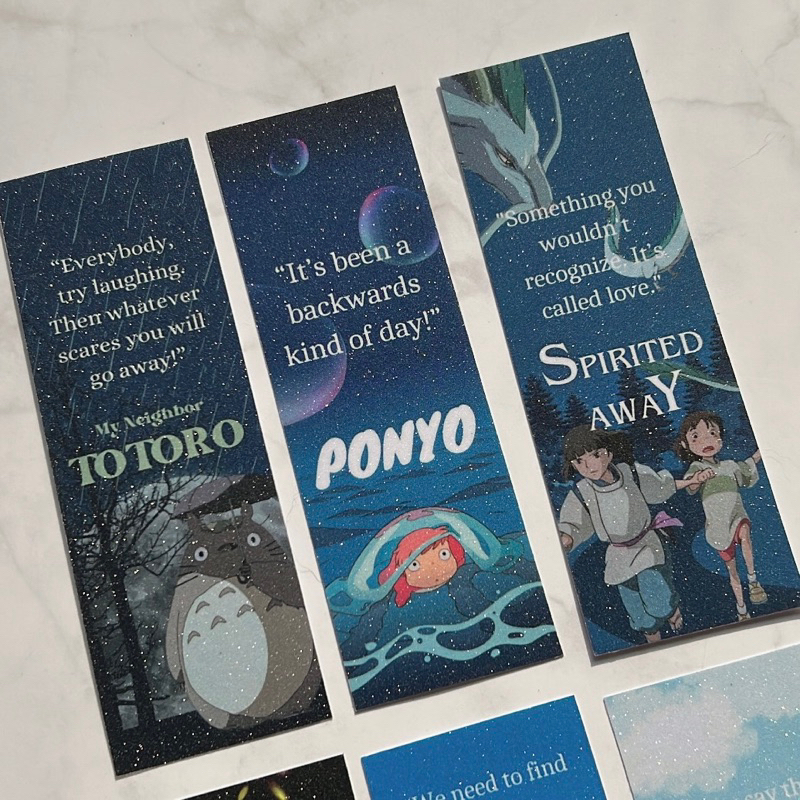 Studio Ghibli Bookmarks by Inkstained.Paper (Totoro, Ponyo, Spirited ...