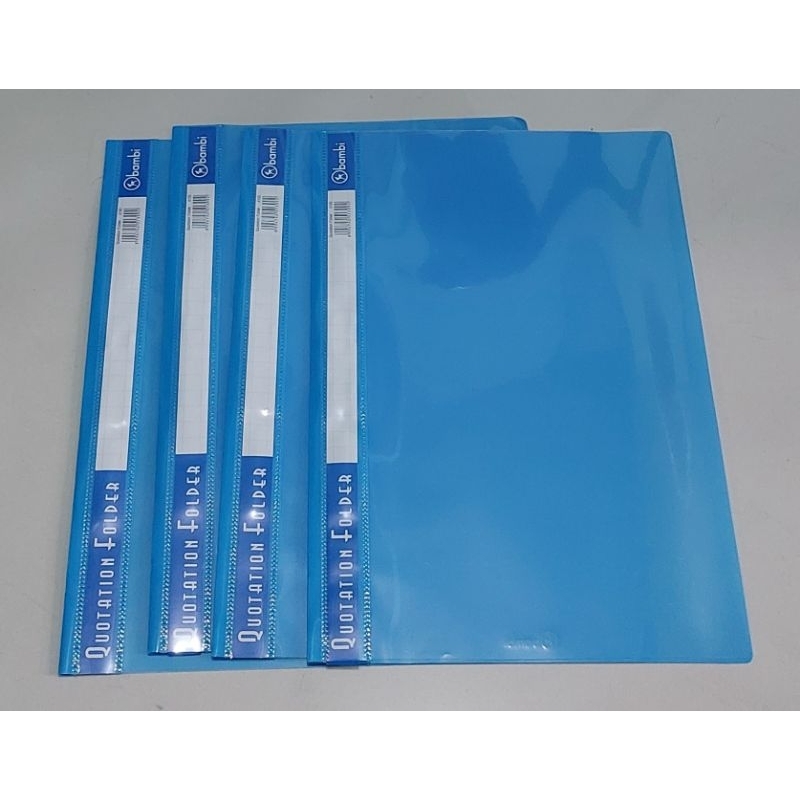 Quotation Folder/Map Blue Plastic Bambi F4 Folio (1Pcs) | Shopee Singapore