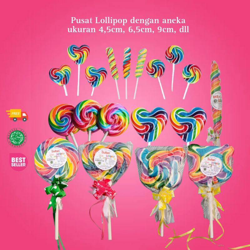 Rainbow Character Lollipop Candy l Spiral Round Lollipop Candy Love ...