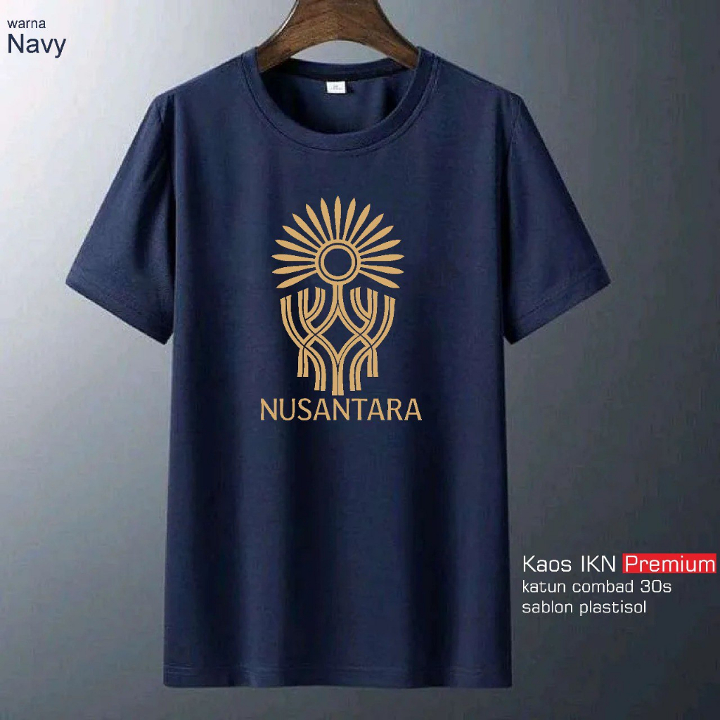 Ikn/ Navy T-Shirt/ IKN Logo T-Shirt/ IKN Nusantara T-Shirt/ IKN ...