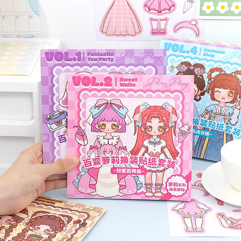 Diy Fashion Sticker Book Change Clothes Sticker Dress Up Book Cute ...