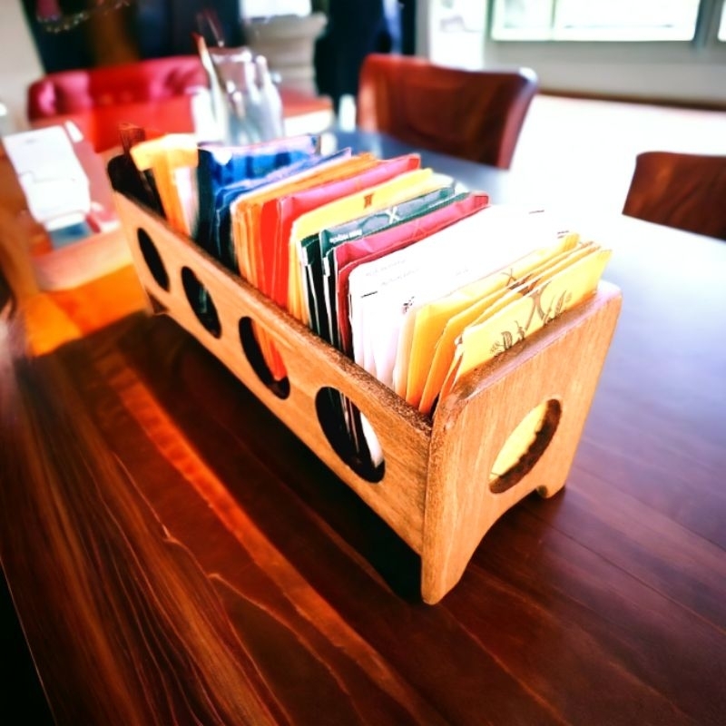 KAYU Aesthetic Minimalist Mahogany Coffee Tea Sachet Rack | Shopee ...