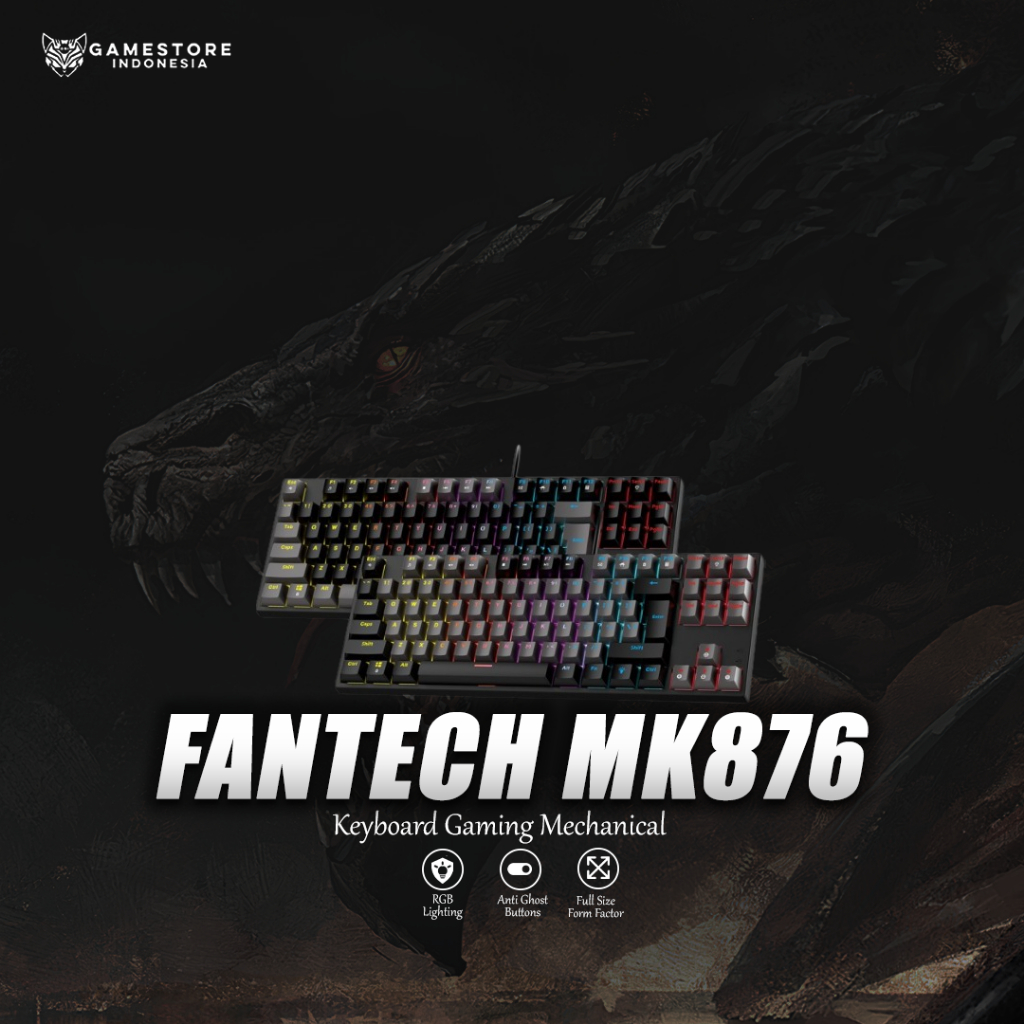 Fantech ATOM MK876 RGB Gaming Mechanical Keyboard | Shopee Singapore