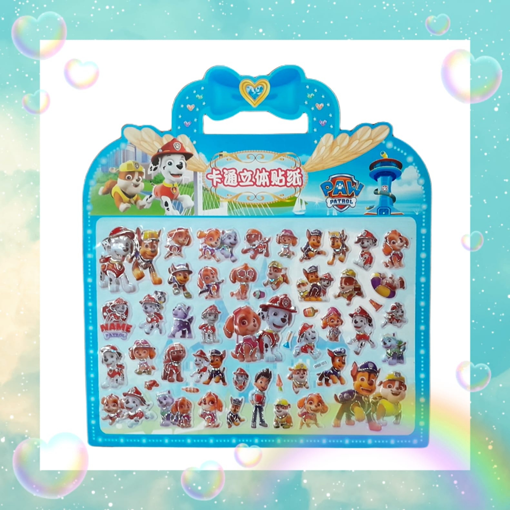 Sticker Bag Picture Paste Sticker Embossed Children Cartoon Character ...
