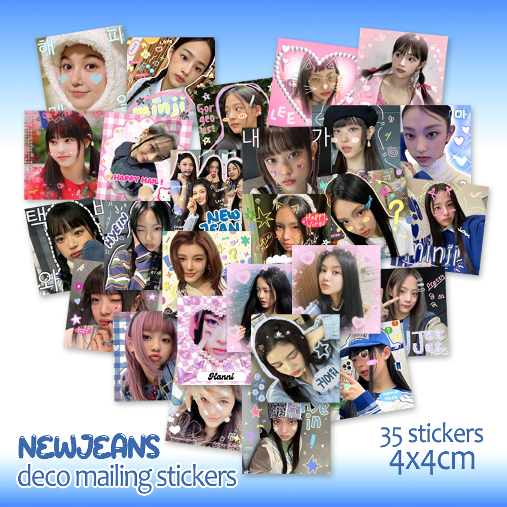 [100pcs] NEWJEANS Stickers DECO KAWAII MAIL STICKER Kpop Idol Minji ...