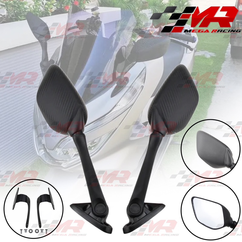 Pcx Carbon Fairing Mirror Model R25 Free Bracket Pnp Pcx Ready Long And ...