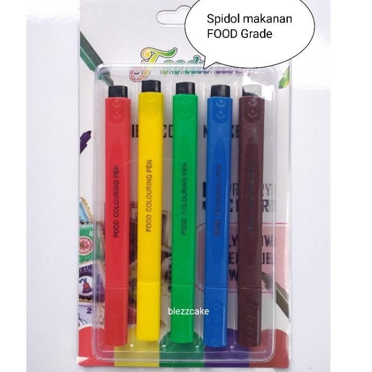 Colorful Edible Pen Contents 5pcs food decoration safe food grade ...