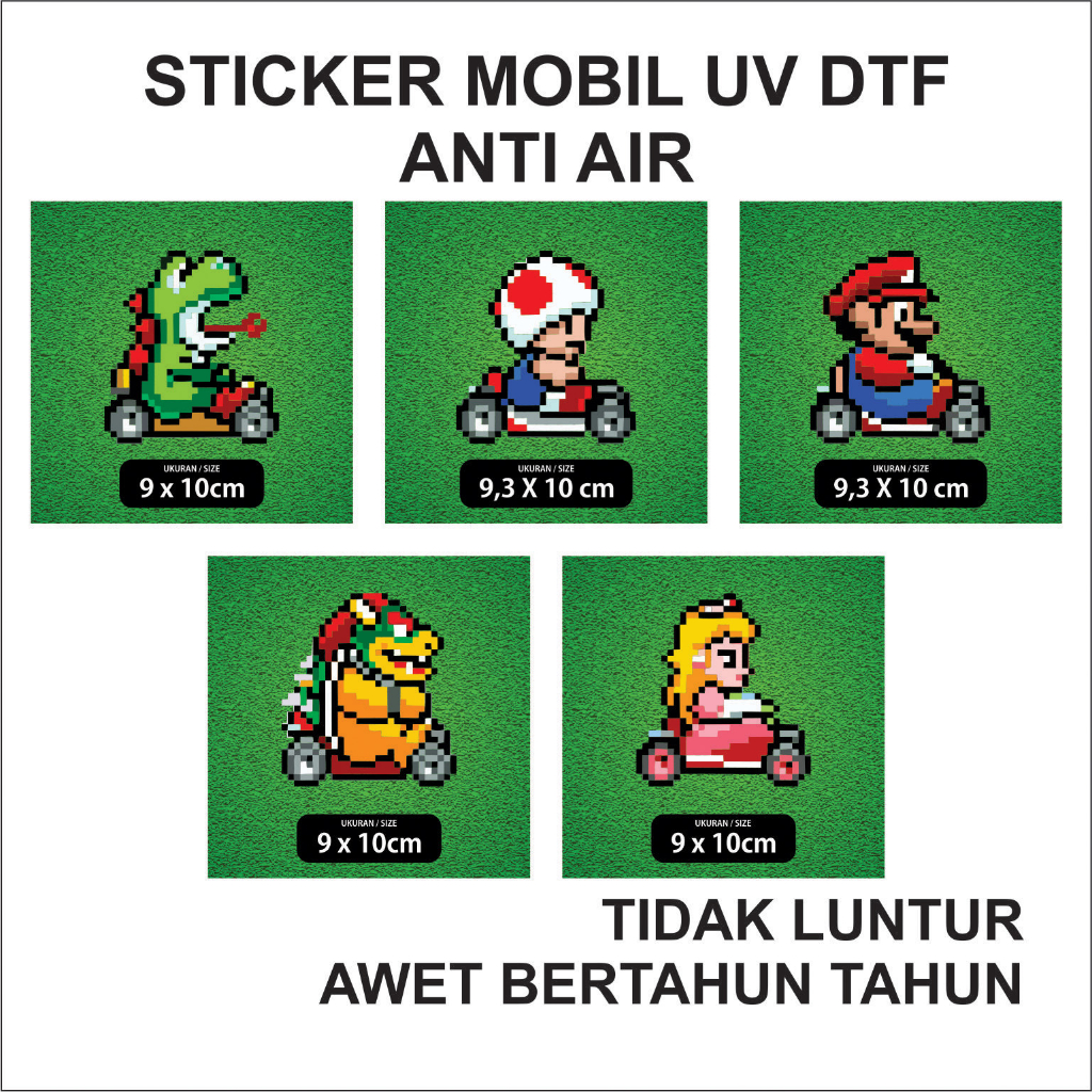 Super mario kart stickers / car stickers / waterproof stickers / uv ...