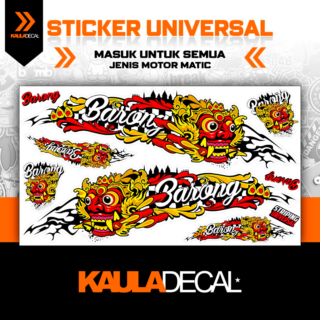 All MATIC MOTORCYCLE STRIPING STICKER MOTIF 5 / UNIVERSAL MATIC ...