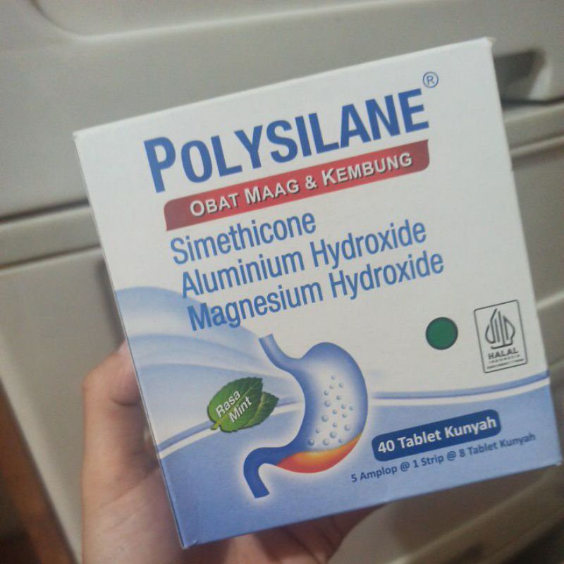 Polysilane Bloating ulcer chewable tablets mint flavor strip 10 tablets ...