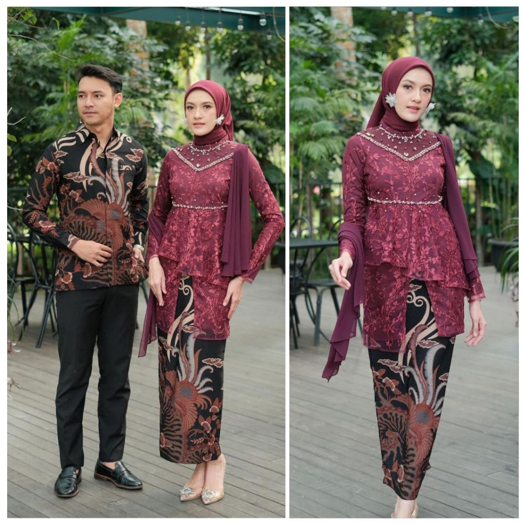Batik Couple Kebaya Modern Engagement Dress Graduation Proposal Latest ...