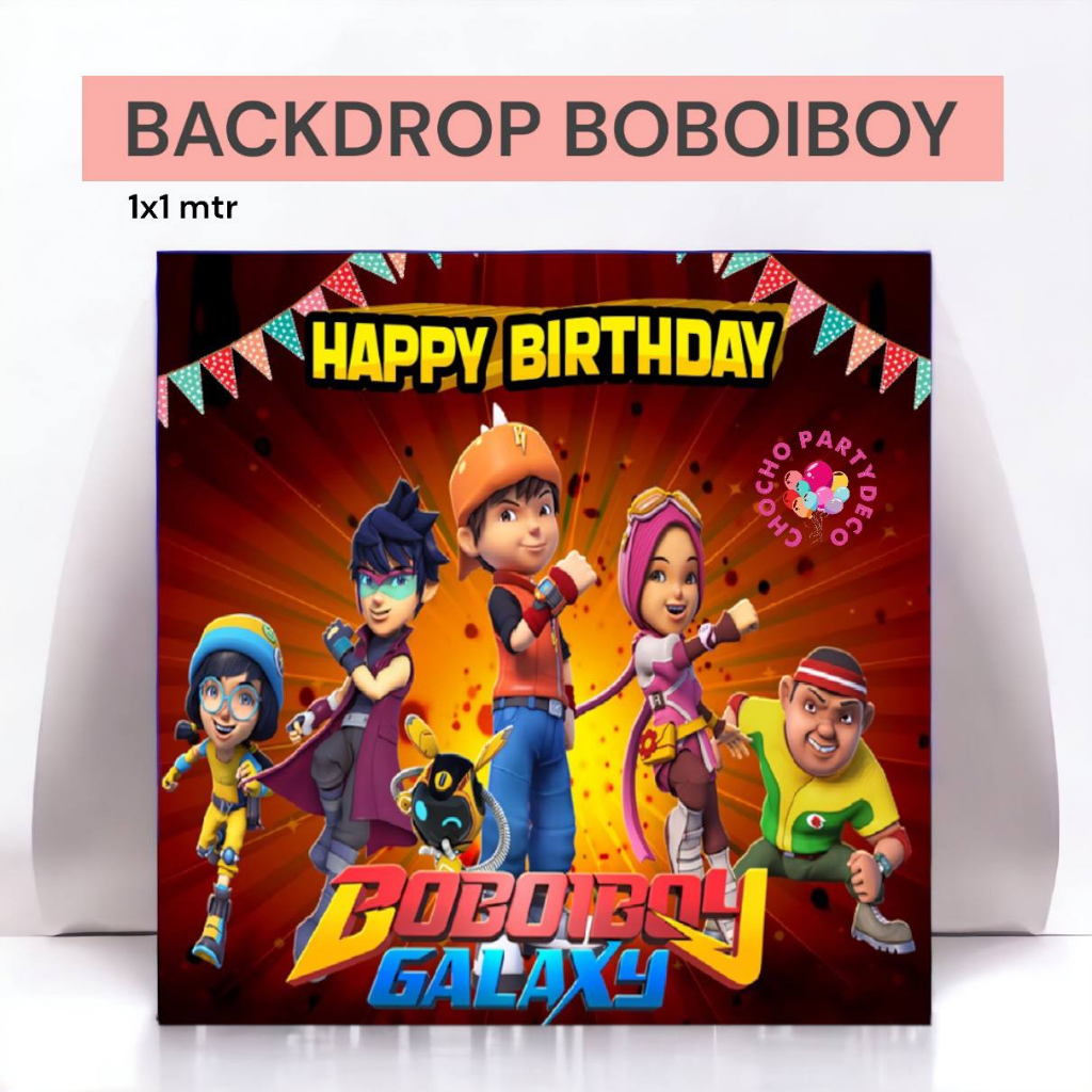 Boboiboy Backdrop Banner/Boboiboy Birthday Decoration Wall Banner ...