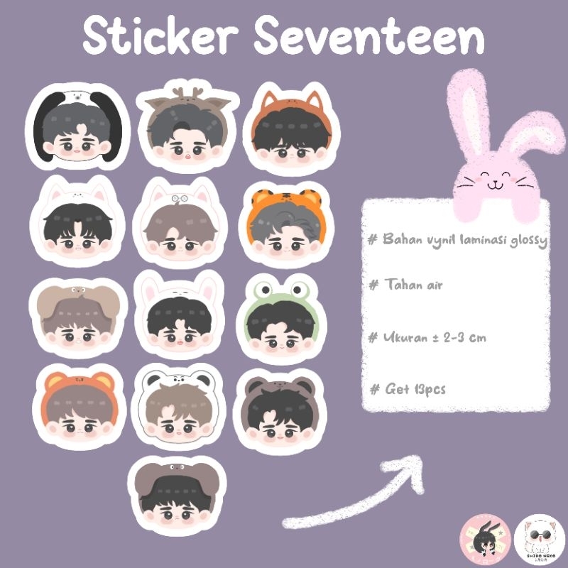 Seventeen Chibi Sticker Set (Animals) | Shopee Singapore