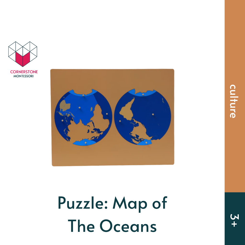 Cornerstone Montessori Puzzle Map of the Oceans - Montessori Culture ...