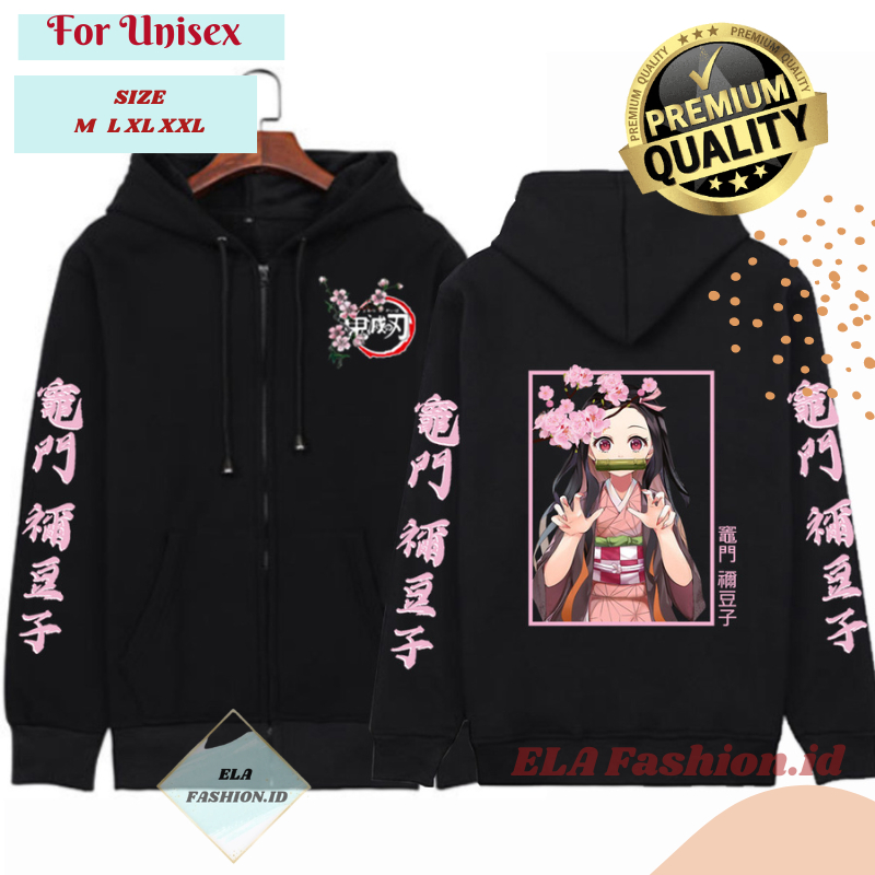 Nezuko Kamado Anime Demon Slayer Kimetsu No Yaiba Manga Zipper Jacket ...