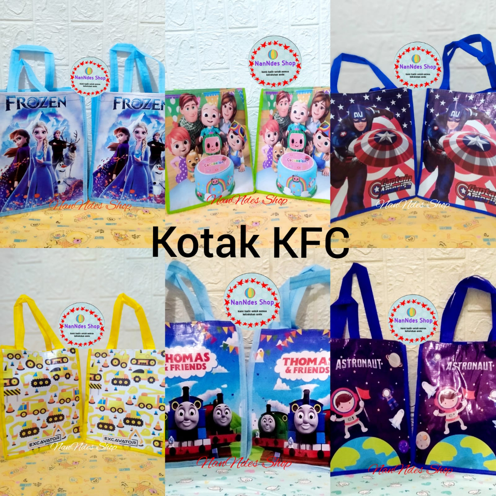 Vertical Size Fabric Birthday Bag Excavator Frozen Cocomelon Hello ...