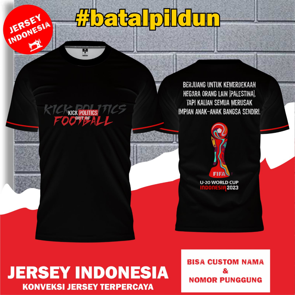Top 2023 Viral Indonesian PILDUN U20 BATAL PILDUN Jersey, Dryfit Free ...