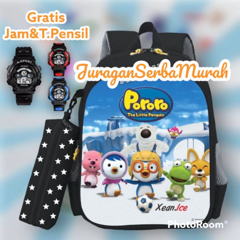 Pororo Backpack For Kindergarten And Elementary School Children Cartoon ...