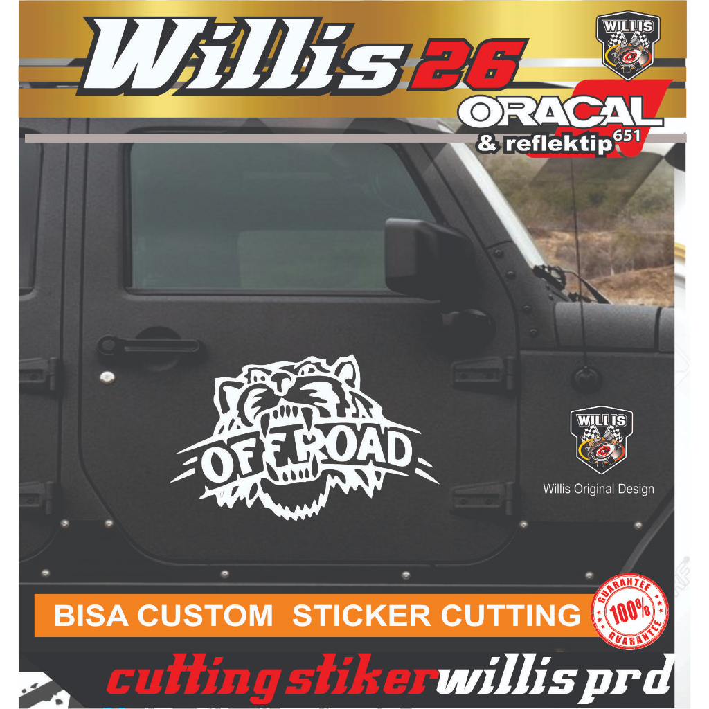 NEW OFFROAD TIGER DECAL CUTTING STICKER CAR ALL JEEP FEROZA KATANA TAFT ...