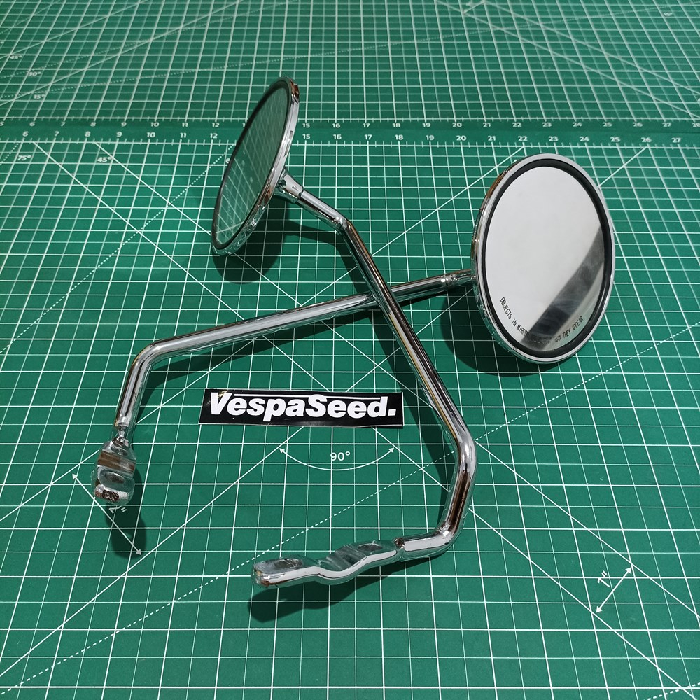 Vespa Super Sprint PX. Chrome Mirror Round Mirror | Shopee Singapore