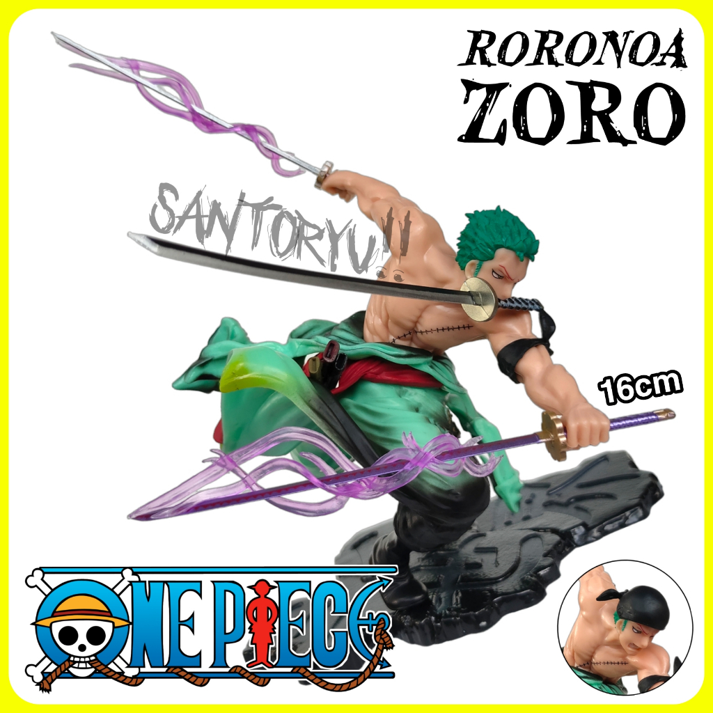 One PIECE Action Figure: RORONOA ZORO SANTORY - Zorojuro Topper Toy ...