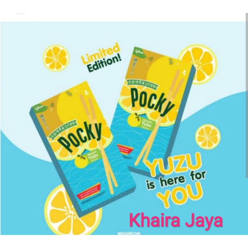 Crispy Stick Biscuit Glico Pocky Yuzu Fresh Lemon Yuzu Miyazaki 33 gr ...