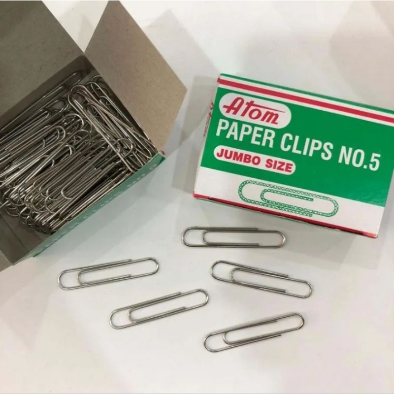 Atom Paper Clips No.5 (Jumbo) | Shopee Singapore
