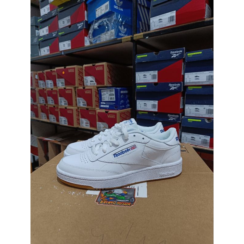 Reebok Classic Club C 85 White Blue Original Official MAP | Shopee ...