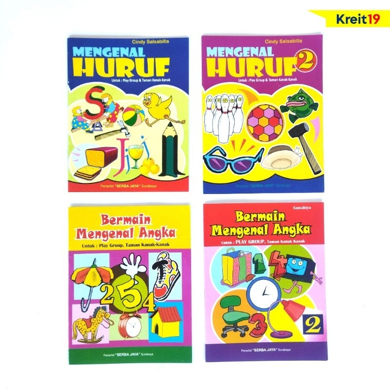 Book Recognizing Letters And Playing Knowing Numbers For Kindergarten