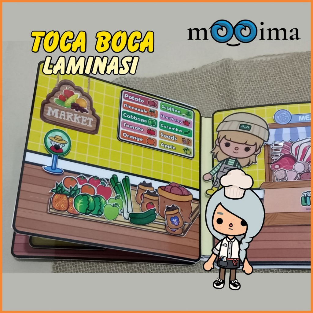 Paper doll house toca boca life series grocery mart toka boka mall lite ...
