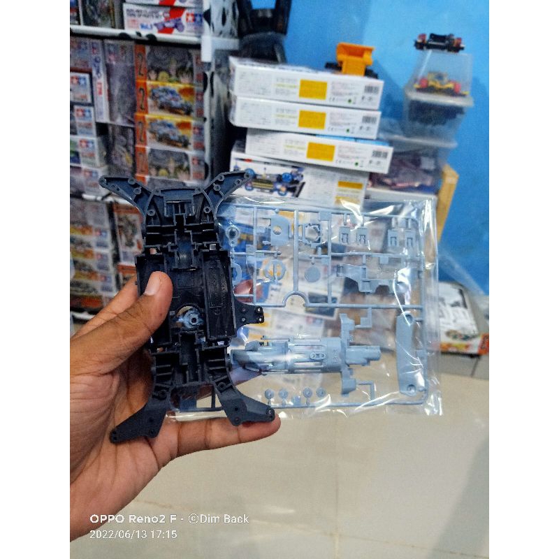 HITAM Tamiya MA Chassis Set ABS Resin Black/Casis MA Black+Gearbox Gray ...