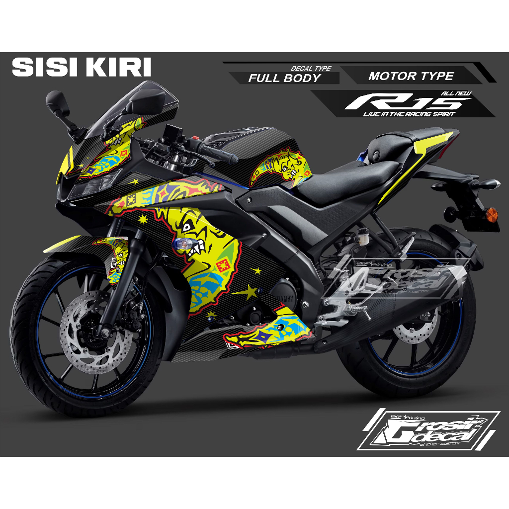 Decal YAMAHA R15 V3 FULLBODY DEKAL R15 V3 FULLBODY | Shopee Singapore