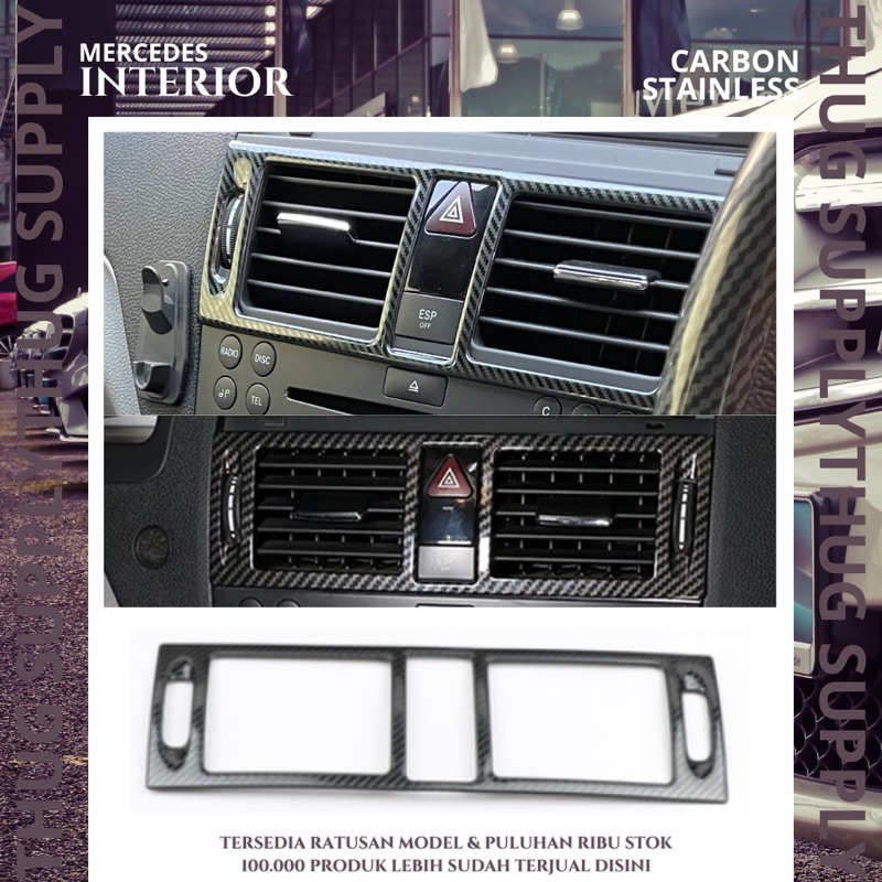 Cover FRONT AC FRONT Middle W204 CARBON MERCEDES BENZ AMG C CLASS FRONT ...