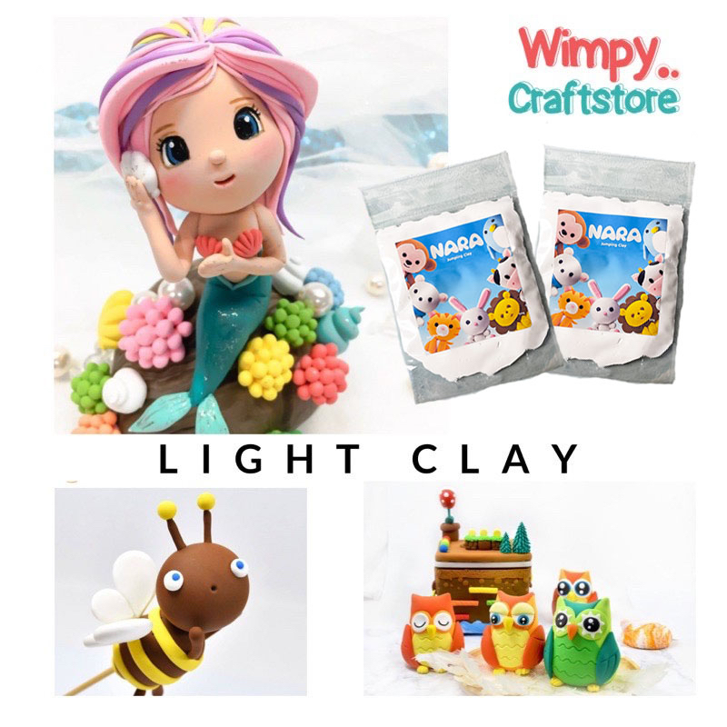 Nara Light Clay Air Dry Clay Jumping Clay Modelling Clay | Shopee Singapore